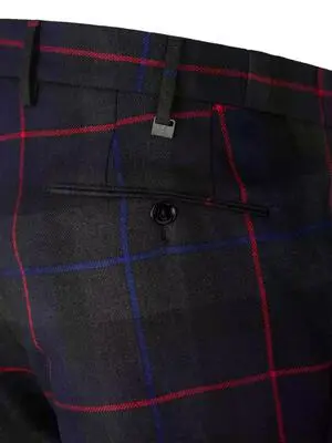PT TORINO Checked Tailored Trousers - Grey