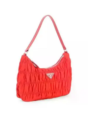 Prada Tessuto Gaufre With Saffiano Mini Hobo Bag