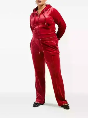 Juicy Couture Diamanté-embellished Velour Track Pants