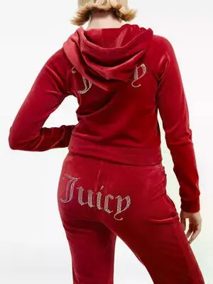 Juicy Couture Diamanté-embellished Velour Track Pants