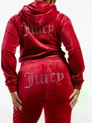 Juicy Couture Diamanté-embellished Velour Track Pants