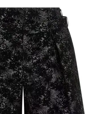 Comme Des Garçons Double-layer Abstract-pattern Shorts - Black