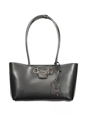 Guess Janie Horsebit Logo-plaque Tote Bag - Black