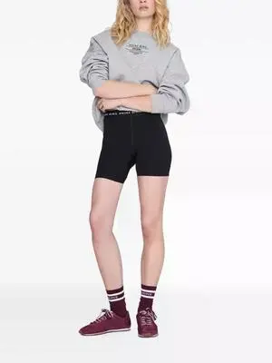 ANINE BING Sully Sporty Socks Burgundy And White Stripe