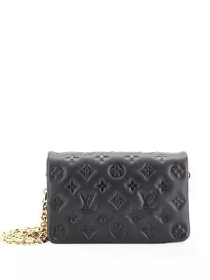 LOUIS VUITTON Coussin Pochette Monogram Embossed Lambskin Crossbody Bag