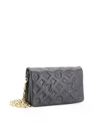 LOUIS VUITTON Coussin Pochette Monogram Embossed Lambskin Crossbody Bag