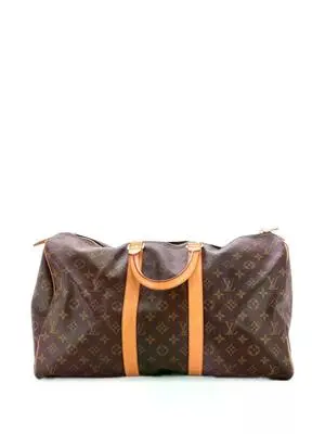 LOUIS VUITTON Keepall Bag Monogram Canvas 45 Satchel - Brown