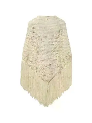 CHIARA IS Peonia Crochet-knit Wool Shawl