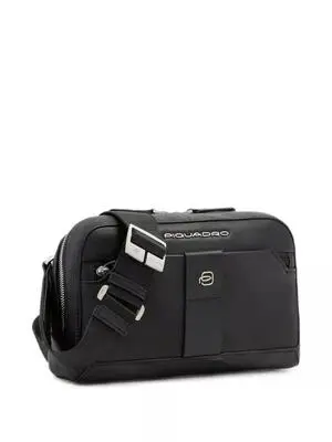 PIQUADRO Logo-plaque Pebbled Wash Bag