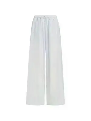 12 STOREEZ Elasticated-waist Striped Cotton Trousers
