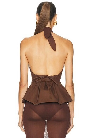 TAE PARK Sculpted Halter Top