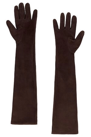 Nour Hammour Extra Long Glove - Chocolate