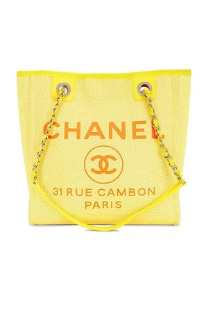Chanel Mini Deauville Tote Bag - Yellow