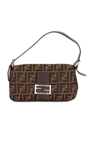 Fendi Zucca Baguette Shoulder Bag - Brown
