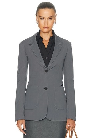 Miu Miu Popeline Stretch Washed Blazer