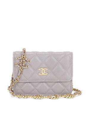 Chanel Caviar Mini Miss Coco Clutch - Grey