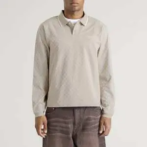 DIME Jacquard Long Sleeve Polo