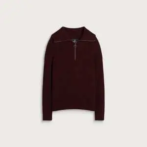 Barbour Riggbay Knitted Half Zip Jumper - Chestnut