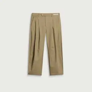 PORTER JAMES Dart-knee Pleated Trousers - Sand