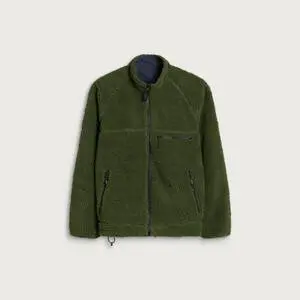 Gramicci Reversible Sherpa Fleece Jacket - Olive/navy