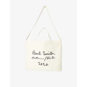 Paul Smith Dream Factory Aw26 Print Cotton-canvas Tote Bag - Ecru