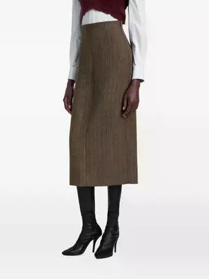 MAISON MARGIELA Herringbone-pattern Virgin Wool Skirt