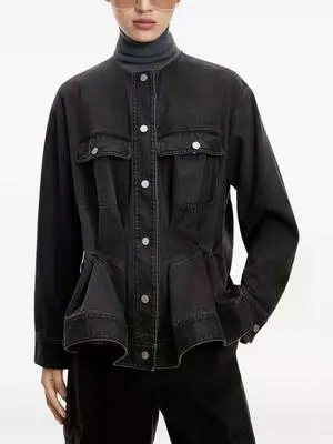 JNBY Ruffled-hem Denim Jacket