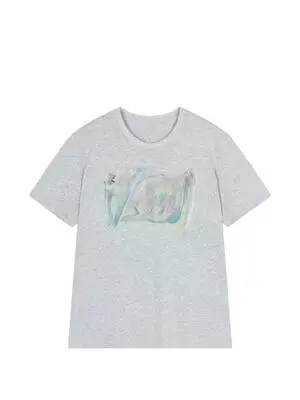 JNBY Cat-print Short-sleeve T-shirt - Grey