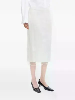 JNBY Mesh-embroidered Layered Midi Skirt