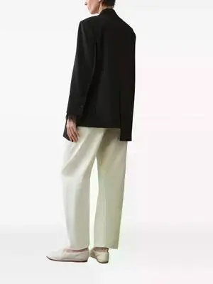 LESS Lace-trim Double-breasted Blazer