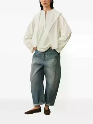 LESS Barrel-leg Jeans - Blue