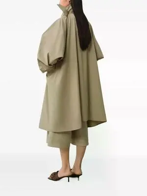 LESS A-line Raglan-sleeve Trench Coat