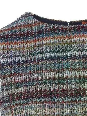 Missoni Sequin-embellished Zigzag-knit Mini Dress