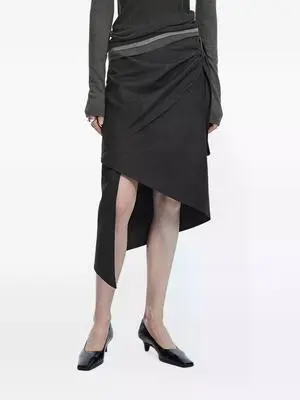 JNBY Asymmetric Belted Midi Skirt