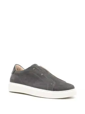Eleventy Nubuck-leather Slip-on Sneakers