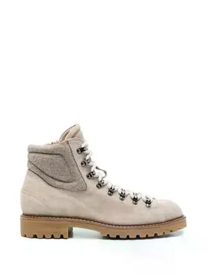 Eleventy Suede Panelled Ankle Boots
