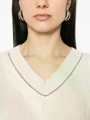 Brunello Cucinelli Monili-chain Ribbed Jumper