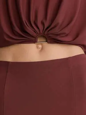 REISS Jersey Hardware-detail Cropped Top