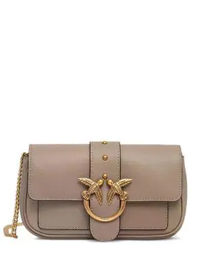 Pinko Love Birds Leather Shoulder Bag