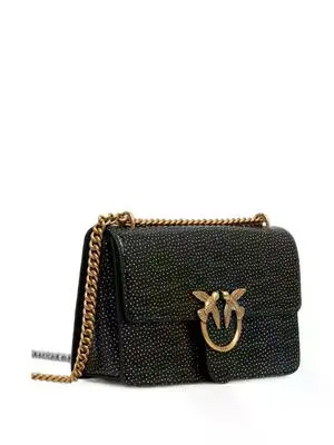Pinko Love Birds Croc-effect Shoulder Bag