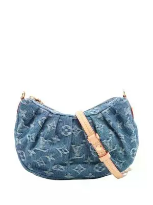 LOUIS VUITTON 2021-2026 Monogram Denim Pochette Valley Shoulder Bag - Blue
