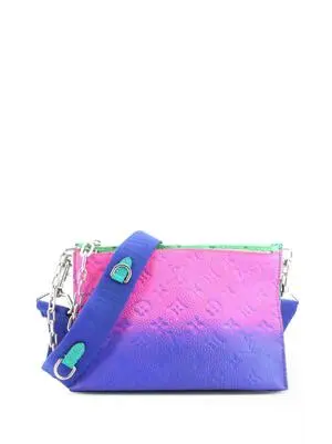 LOUIS VUITTON Trio Pouch Messenger Bag Limited Edition Illusion Monogram Taurillon Leather Crossbody Bag - Multicolour