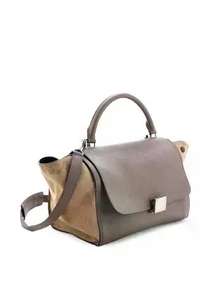 Celine Trapeze Bag Leather Small Satchel - Brown