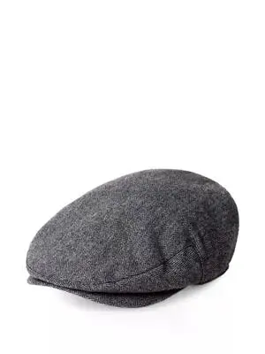 HACKETT  Herringbone Flat Cap - Grey