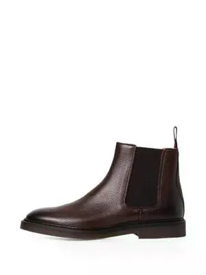 HACKETT  Grained Chelsea Boots - Brown