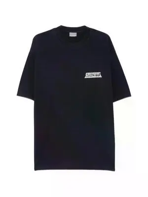 Balenciaga Logo-print Cotton T-shirt - Blue