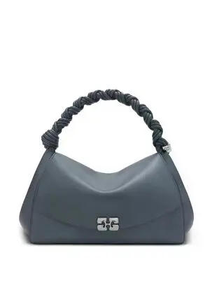 GANNI Bou Grained Shoulder Bag - Blue