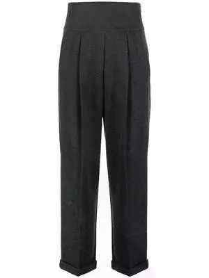 Brunello Cucinelli Pleated Cashmere-blend Trousers