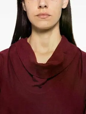 TWINSET Cowl-neck Puff-sleeve Sweater