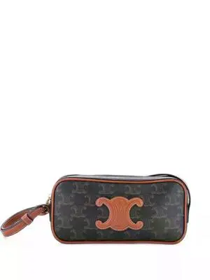 Celine Cuir Triomphe Camera Shoulder Bag Triomphe Coated Canvas With Leather Small Crossbody Bag